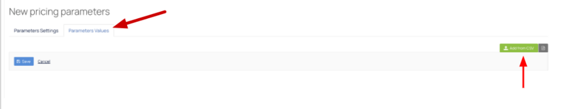 Pricing Parameters sheet – Quicklizard