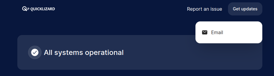 Quicklizard Status Page – Quicklizard